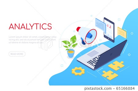 Business analytics - modern colorful isometric... - Stock Illustration ...