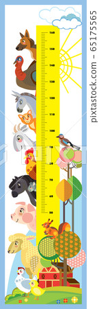 Farm animals height meter - Stock Illustration [65175565] - PIXTA