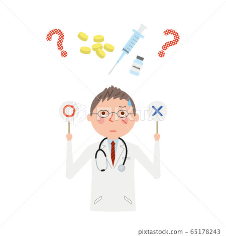 Doctor injection troubled doctor male vector... - Stock Illustration ...
