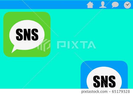 Smartphone and SNS - Stock Illustration [65179328] - PIXTA