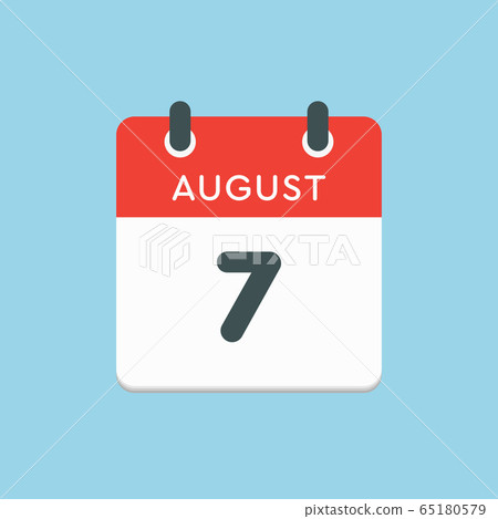 Calendar icon day 7 August, date days of the year - Stock Illustration ...