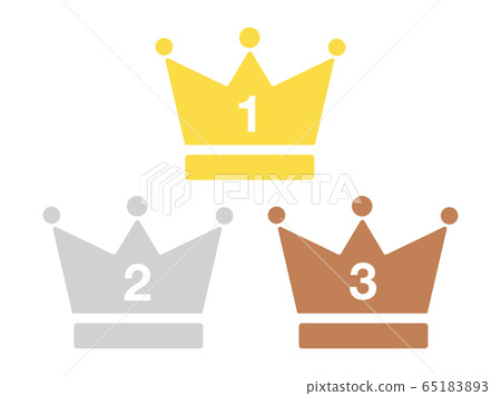 Illustration of gold silver bronze crown - Stock Illustration [65183893 ...
