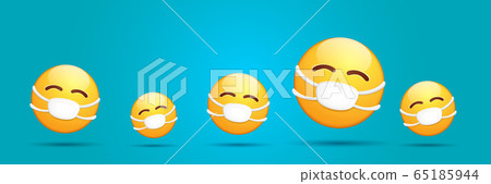 Vector Emoji nurse stickers set with mouth... - Stock Illustration ...