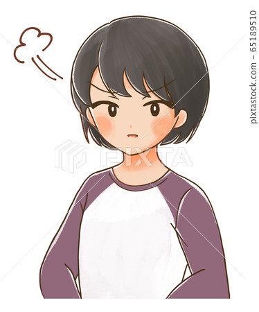 Shortcut child (angry face) - Stock Illustration [65189510] - PIXTA