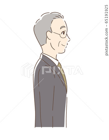Side profile of a smiling man - Stock Illustration [65191925] - PIXTA