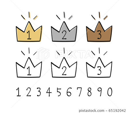 Set of hand-drawn illustrations of rankings /... - Stock Illustration ...