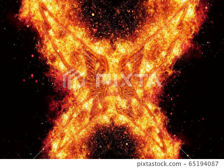 Abstract fire butterfly - Stock Illustration [65194087] - PIXTA