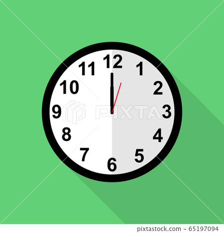 Classic clock icon, 12 o'clock or Midnight - Stock Illustration ...