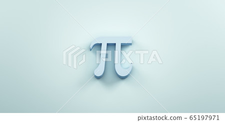 Pi mathematical number. 3D Rendering Illustration - Stock Illustration ...