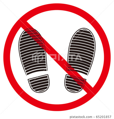 Shoe marks and prohibition marks - Stock Illustration [65201857] - PIXTA