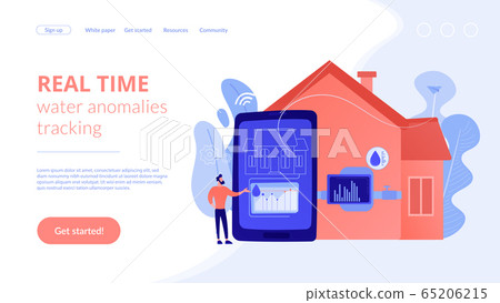 Water contamination detection system concept... - Stock Illustration ...