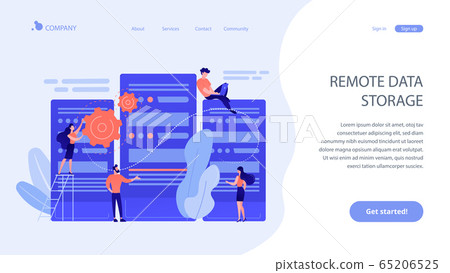 Data center concept landing page. - Stock Illustration [65206525] - PIXTA