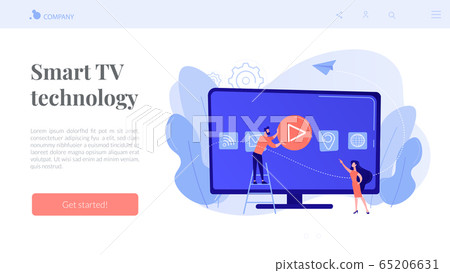 Smart TV technology concept vector illustration. - Stock Illustration ...