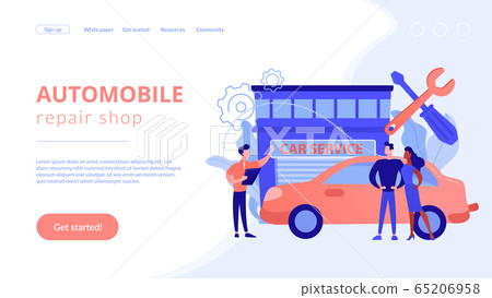 Car service concept landing page. - Stock Illustration [65206958] - PIXTA