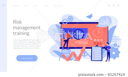 Risk managementconcept landing page. - Stock Illustration [65207424 ...