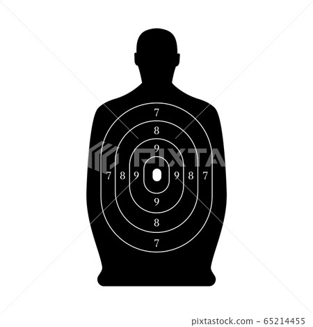Man-shaped shooting target for practice on a rifle - Stock Illustration ...