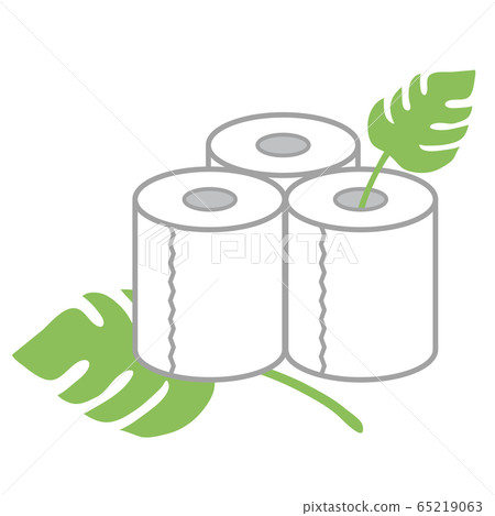 Illustration of three toilet papers placed on... - Stock Illustration ...