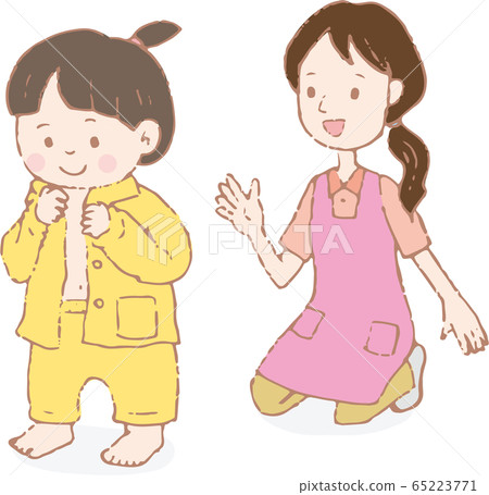 Children's life_ pajamas 6 change clothes can... - Stock Illustration ...