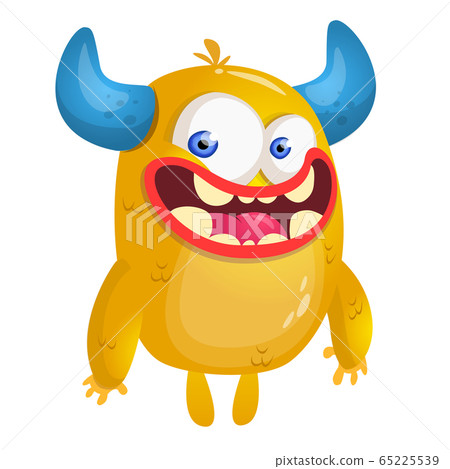Cartoon yellow monster. Vector illustration - Stock Illustration ...