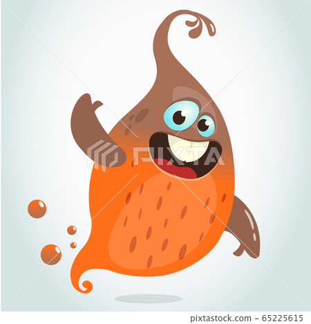Cartoon flying monster. Vector Halloween - Stock Illustration [65225615 ...