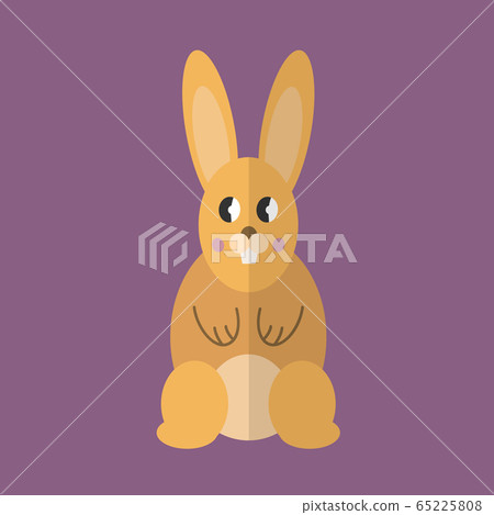 Flat design style, rabbit. Vector illustration. - Stock Illustration ...