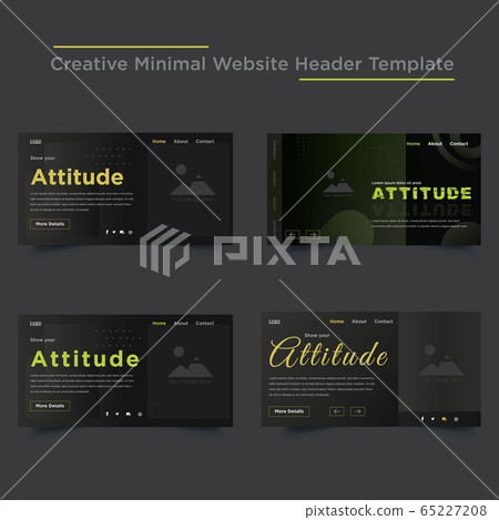 Creative Minimal website header templates Design - Stock Illustration ...