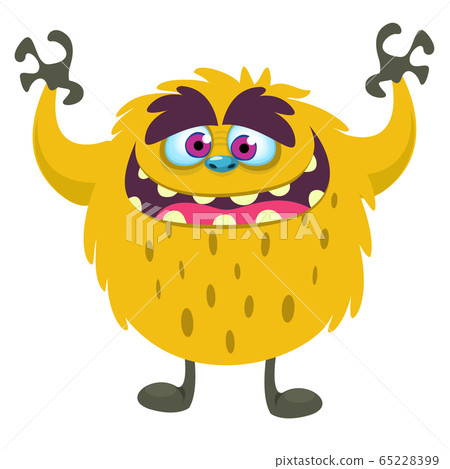 Funny cartoon monster. Vector illustration - Stock Illustration ...