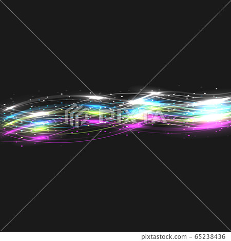 Set of multicolored abstract lines of energy - Stock Illustration ...