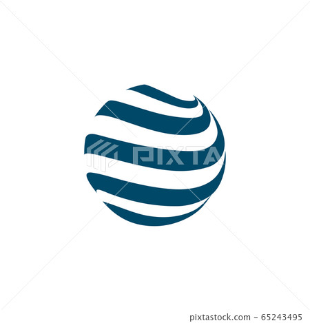Globe iicon logo design vector template - Stock Illustration [65243495 ...
