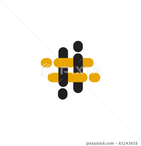 Hash tag logo design vector template - Stock Illustration [65243658 ...