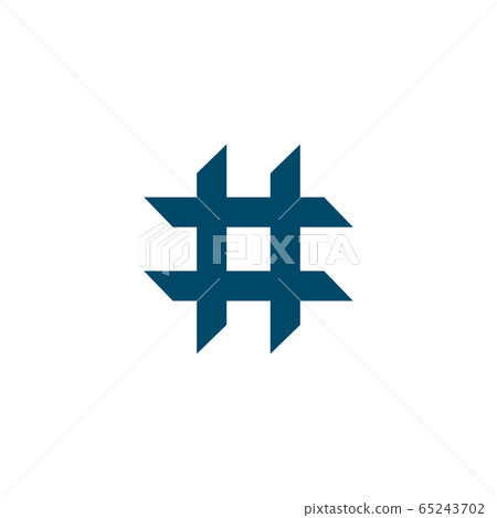 Hash tag logo design vector template - Stock Illustration [65243702 ...