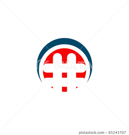 Hash tag logo design vector template - Stock Illustration [65243707 ...