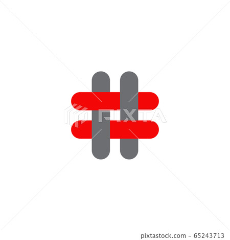 Hash tag logo design vector template-插圖素材 [65243713] - PIXTA圖庫