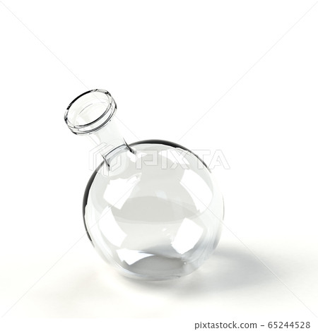 Illustration of a slanted bottom flask in 3D... - Stock Illustration ...