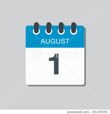 Calendar icon day 1 August, date days of the year - Stock Illustration ...