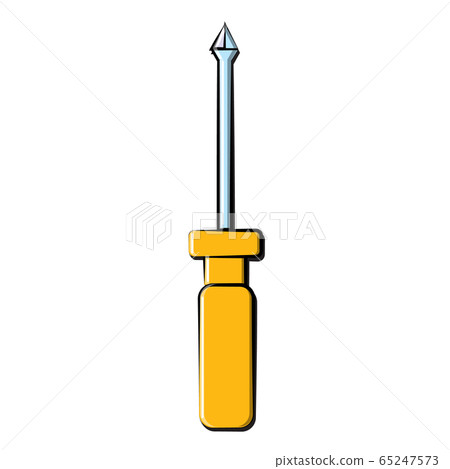 Yellow cross-head screwdriver icon - Stock Illustration [65247573] - PIXTA