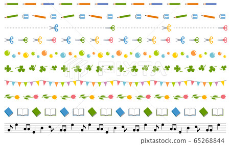 School decoration line - Stock Illustration [65268844] - PIXTA