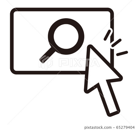 Search button and cursor - Stock Illustration [65279404] - PIXTA