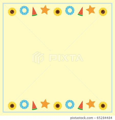 Summer frame background square - Stock Illustration [65284484] - PIXTA