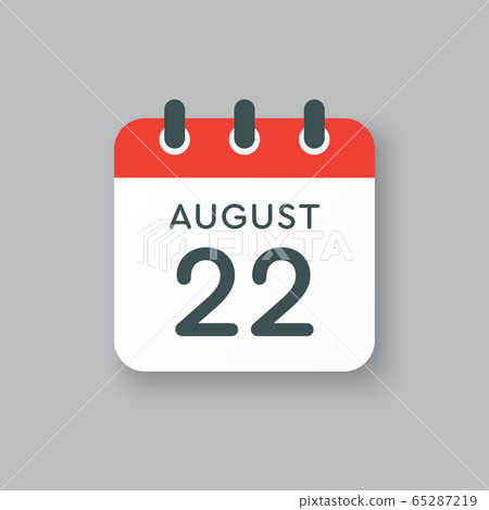 Calendar icon day 22 August, date days of the year - Stock Illustration ...