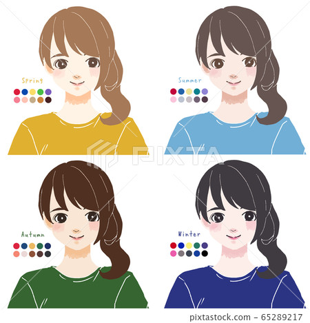 Personal color all kinds summary No main line - Stock Illustration ...