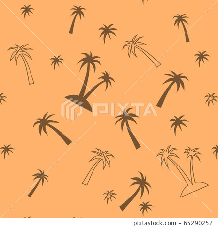 Seamless pattern with palm trees. Exotic... - Stock Illustration ...