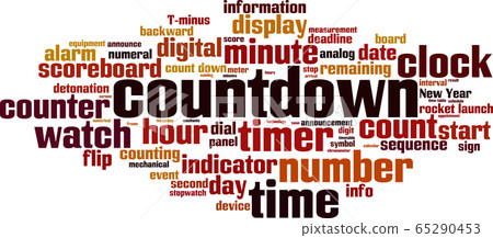 Countdown word cloud - Stock Illustration [65290453] - PIXTA
