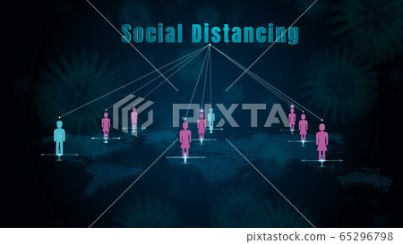 Social distancing concept, keep distance in public - Stock Illustration ...