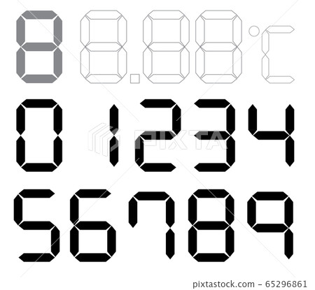 Digital number set - Stock Illustration [65296861] - PIXTA