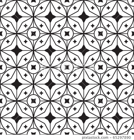 Star geometric pattern. Seamless vector - Stock Illustration [65297890 ...