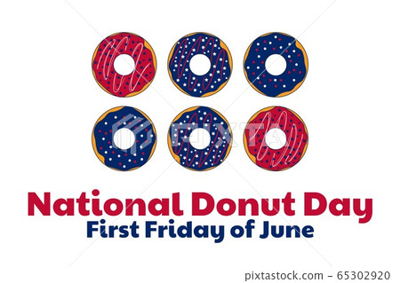 National Donut Day. Holiday concept. Template... - Stock Illustration ...