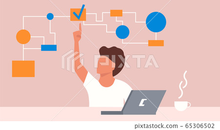 Illustration multitasking busy work business - Stock Illustration ...