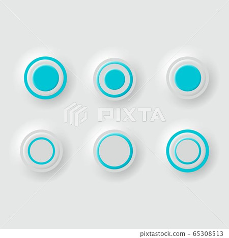 Buttons white set background - Stock Illustration [65308513] - PIXTA