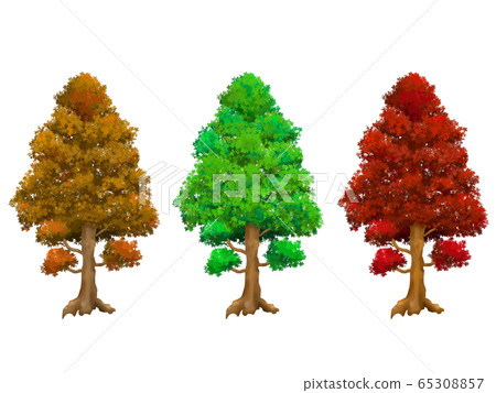 Three color tree - Stock Illustration [65308857] - PIXTA